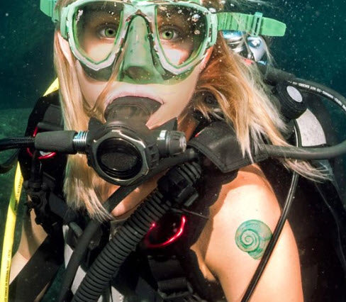 Blue Snail Shell Tattoo – Tattoo for a week