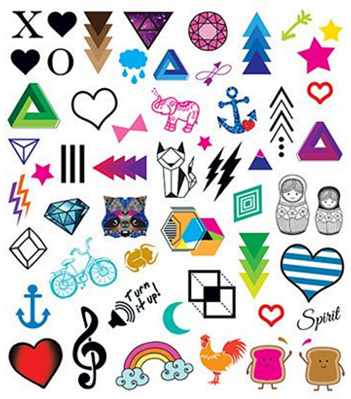 Colorful Tiny Tats Tattoo Set – Tattoo for a week