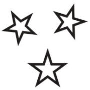 Cool Tri Star Tattoo – Tattoo for a week