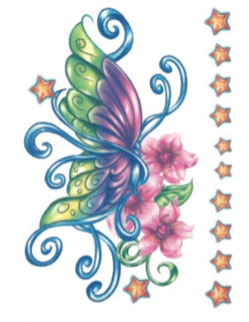 Flirty Butterfly Tattoo – Tattoo for a week