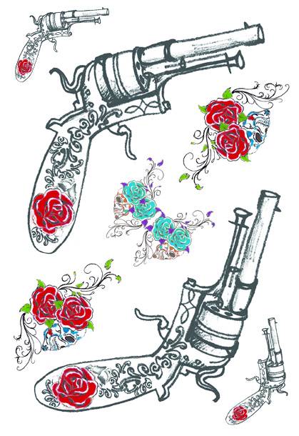 Fully Loaded Guns - Skyn Demure Tattoos – Tattoo for a week