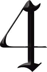 Gothic Number 4 (Four) Tattoo – Tattoo for a week