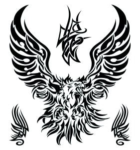 Tribale Adelaar Tatoeage Op De Rug Tribal Tattoo Design Flying Eagle:
