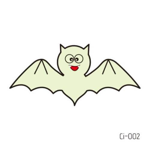 Glow in the Dark Cross-Eyed Bat nep tattoo Halloween – Tattoo for a week