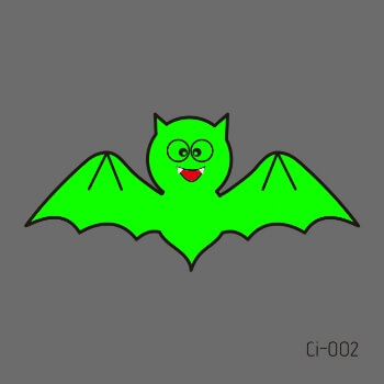 Glow in the Dark Cross-Eyed Bat nep tattoo Halloween – Tattoo for a week