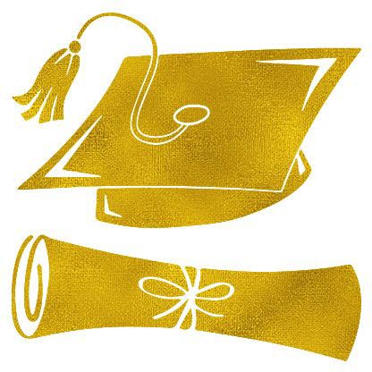 Gold Graduation Cap PrismFoil Tattoo – Tattoo for a week