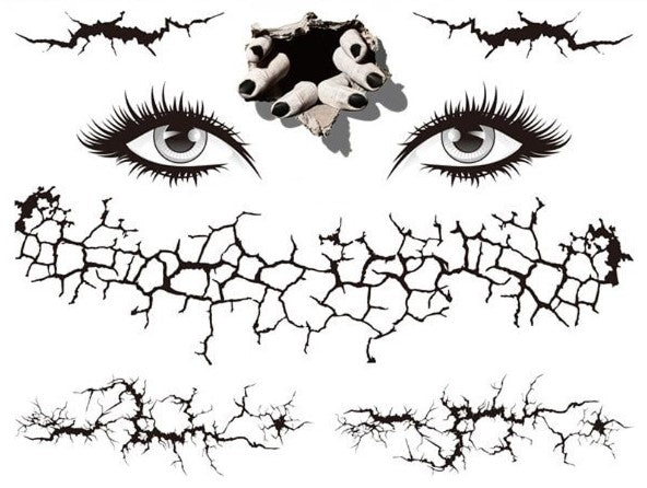 Halloween Crackled Face Mask – Tattoo for a week