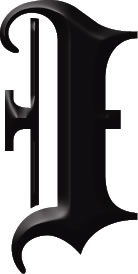 Gothic Letter 'I' Tattoo – Tattoo for a week