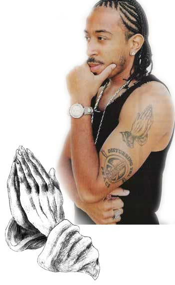 Ludacris - Prayer Hands Tattoo – Tattoo for a week