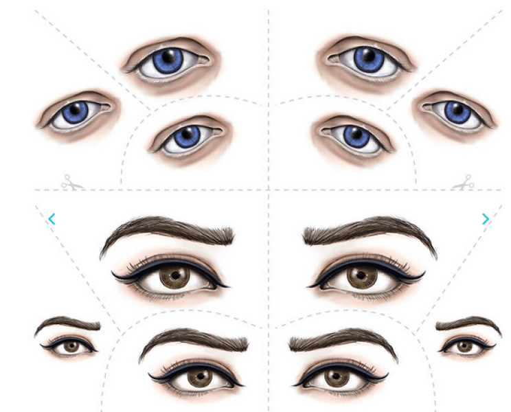 Multi Eyes Optical Illusion Costume Temporary Tattoo – Tattoo for a week