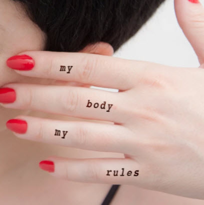 My Body My Rules Tattoo- Tattoonie – Tattoo for a week