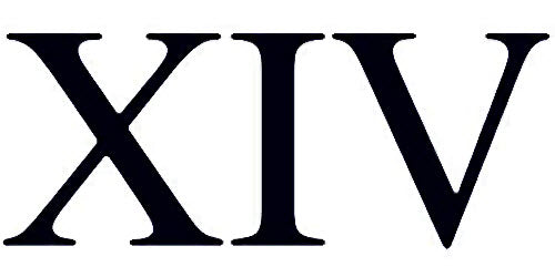 Roman Numeral 14 (Fourteen) Tattoo (3 tattoos) – Tattoo for a week