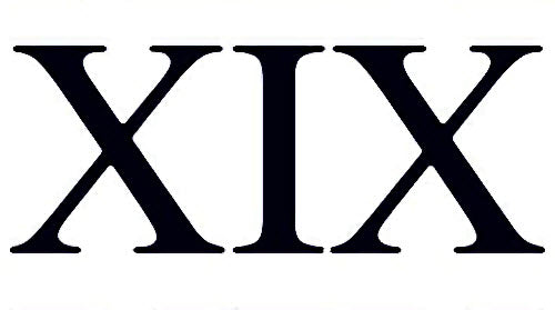 Roman Numeral 19 (Nineteen) Tattoo (3 tattoos) – Tattoo for a week