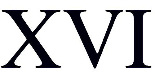 Roman Numeral 16 (Sixteen) Tattoo (3 tattoos) – Tattoo for a week