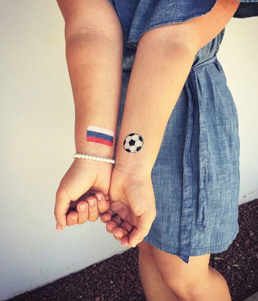 Russische vlag Tattoo – Tattoo for a week