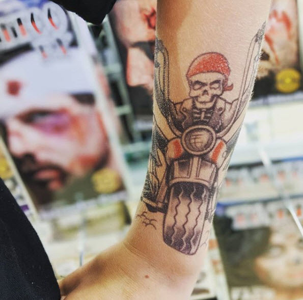 Biker Born To Ride Tattoo – Tattoo for a week