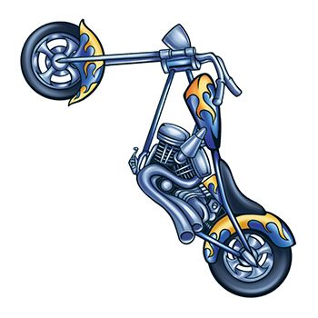 Vintage Chopper Motorcycle Tattoo – Tattoo for a week